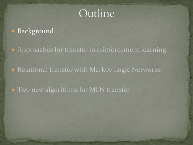 Relational Transfer in Reinforcement Learning | PPT
