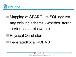 ESWC2008 Relational2RDF - Mapping Relational Databases to RDF with OpenLink Virtuoso | PPT