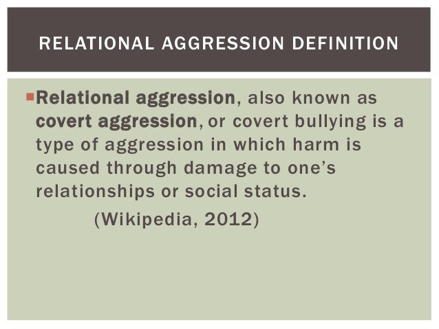 Relational Aggression