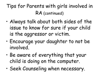 Relational Aggression In Our Schools | PPT