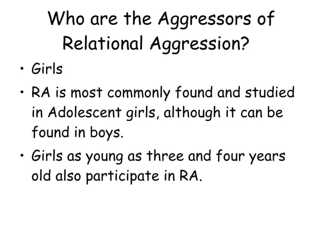 Relational Aggression In Our Schools | PPT | Debated Sensitive Social ...