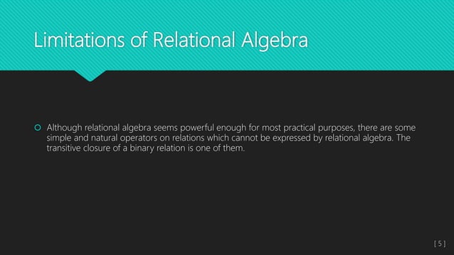 A simple presentation on Relational Algebra | PPTX