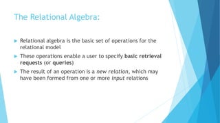 Relational algebra | PPT