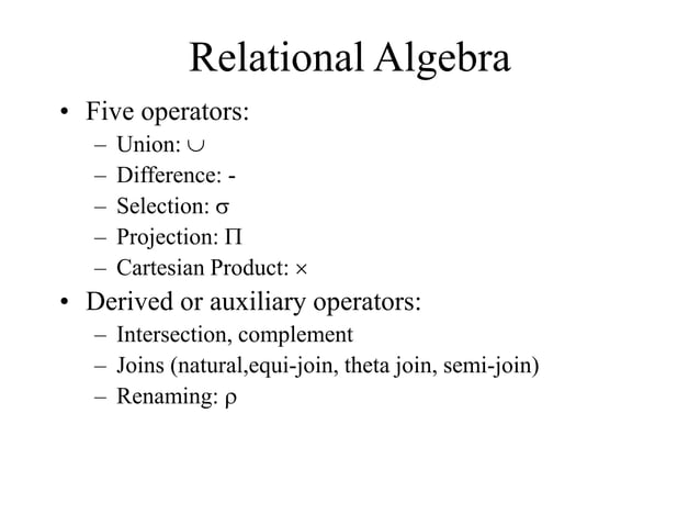 Relational Algebra.ppt