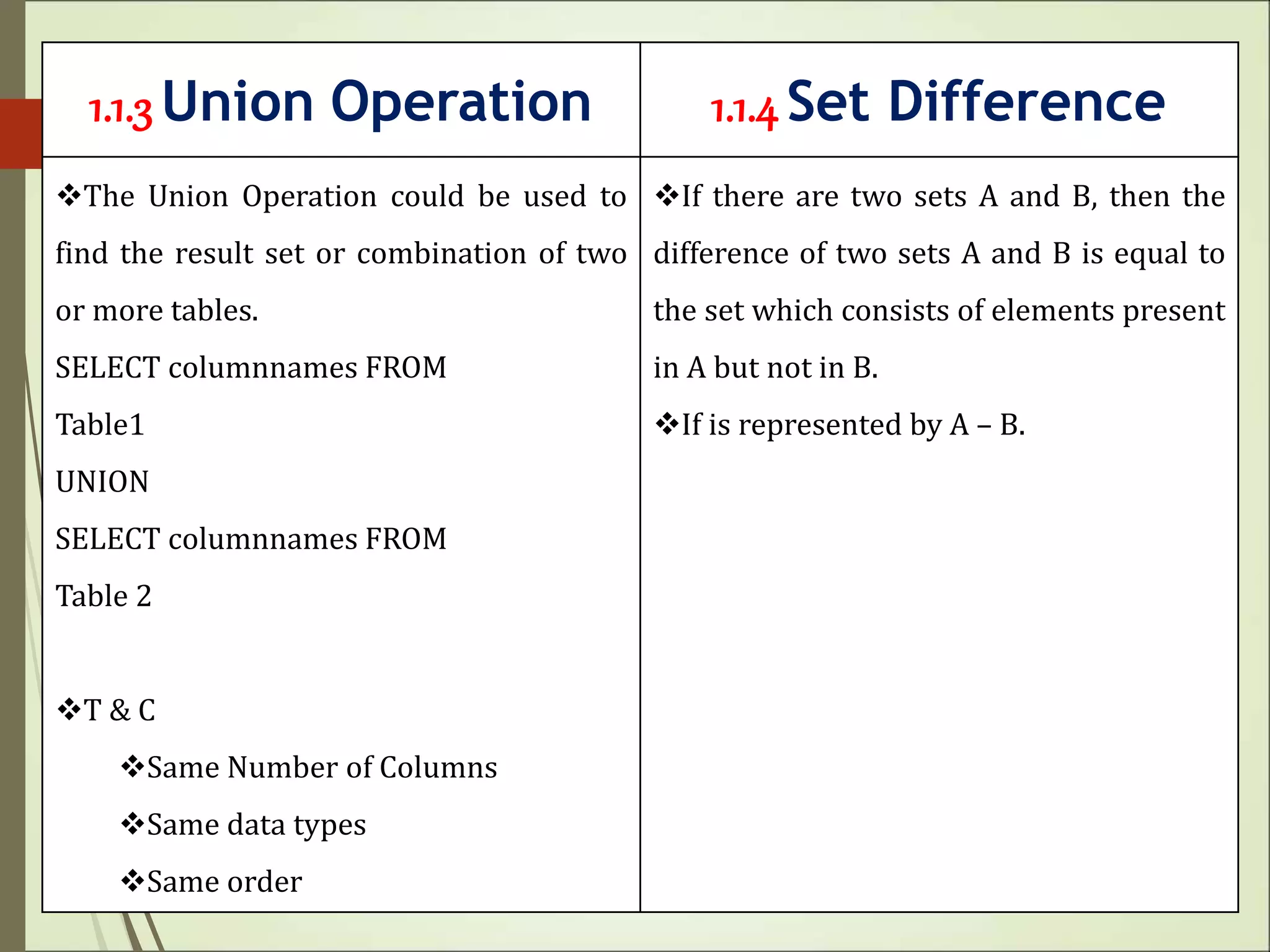 Relational Algebra.ppt | Databases | Computer Software and Applications
