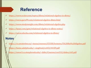 Relational Algebra.ppt | Databases | Computer Software and Applications