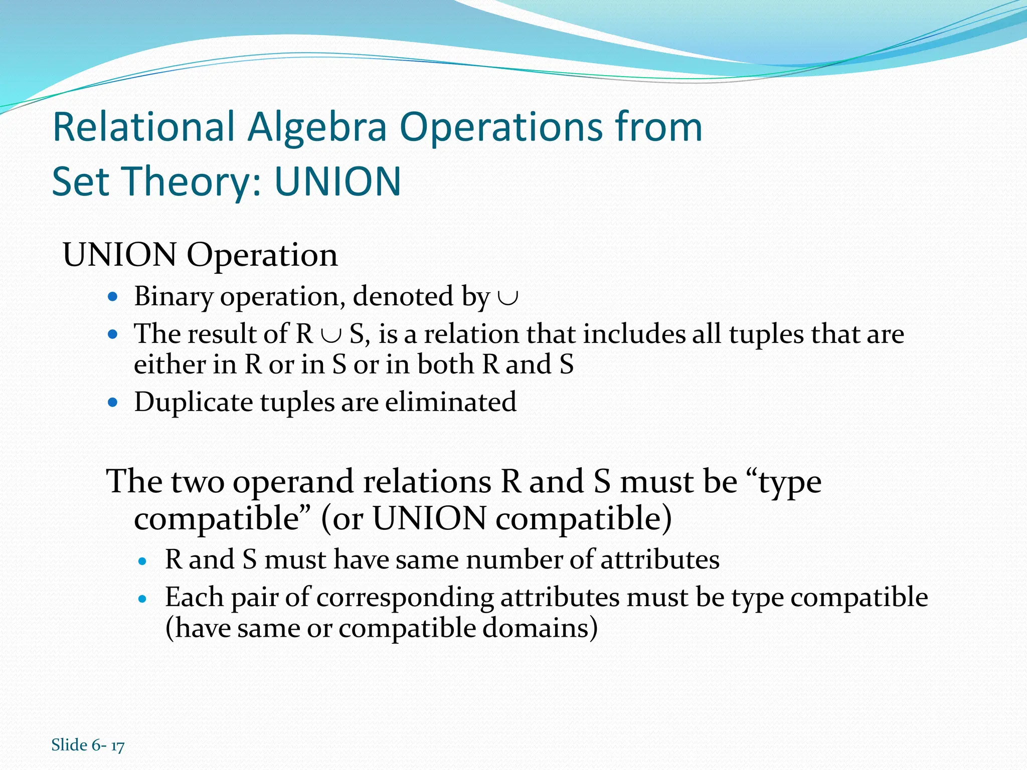 Relational Algebra.pptx for Module four | PPTX
