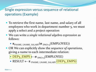 Relational Algebra.pptx for Module four | PPTX