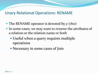Relational Algebra.pptx for Module four | PPTX