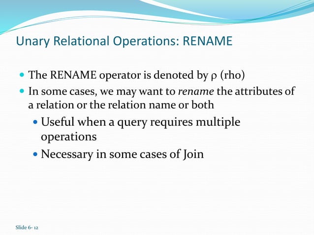 Relational Algebra.pptx for Module four | PPTX | Databases | Computer ...