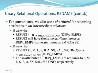 Relational Algebra.pptx for Module four | PPTX