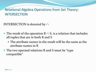 Relational Algebra.pptx for Module four | PPTX