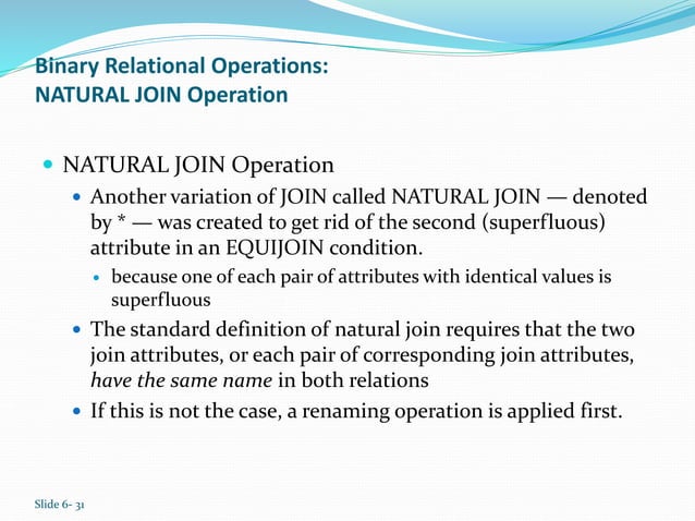 Relational Algebra.pptx for Module four | PPTX | Databases | Computer Software and Applications