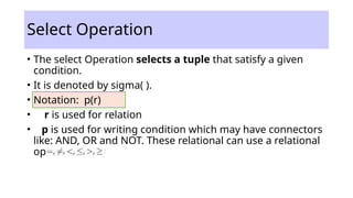 Datqbase management system: Relational Algebra.pptx