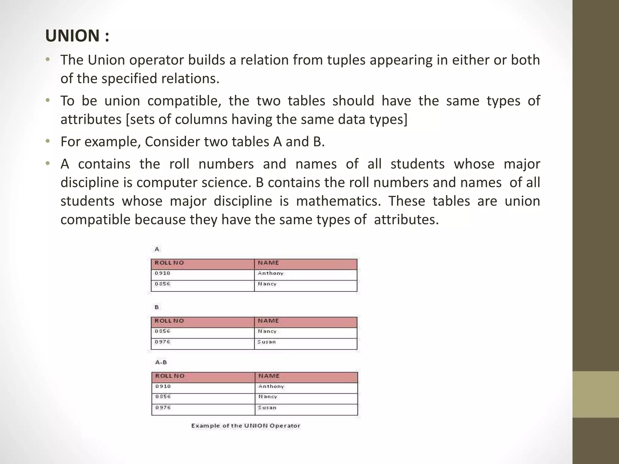 Relational algebra calculus | PPT Relational algebra calculus | PPT