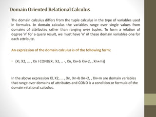 Relational algebra calculus | PPT