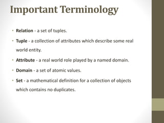 Relational algebra calculus | PPTX