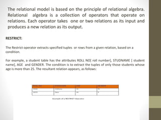 Relational algebra calculus | PPT