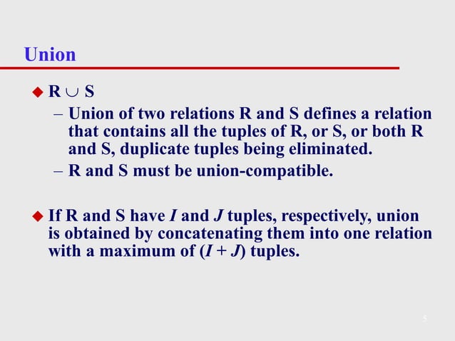 Relational algebra dbms (2130703) - 160920107003 | PPT