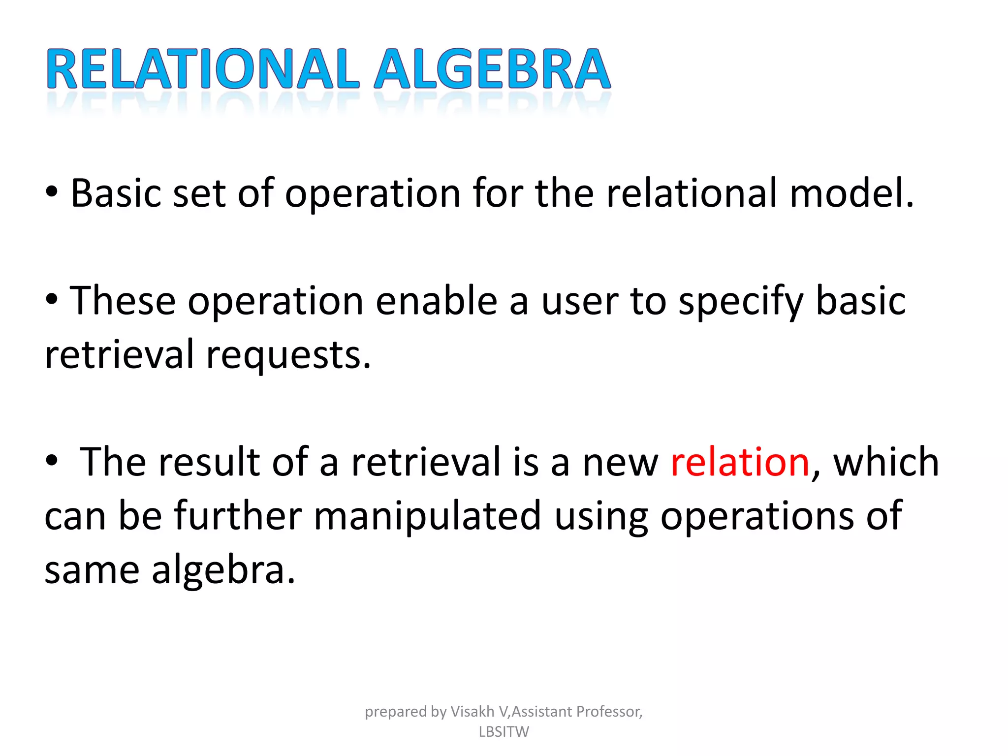 Relational algebra complete | PDF