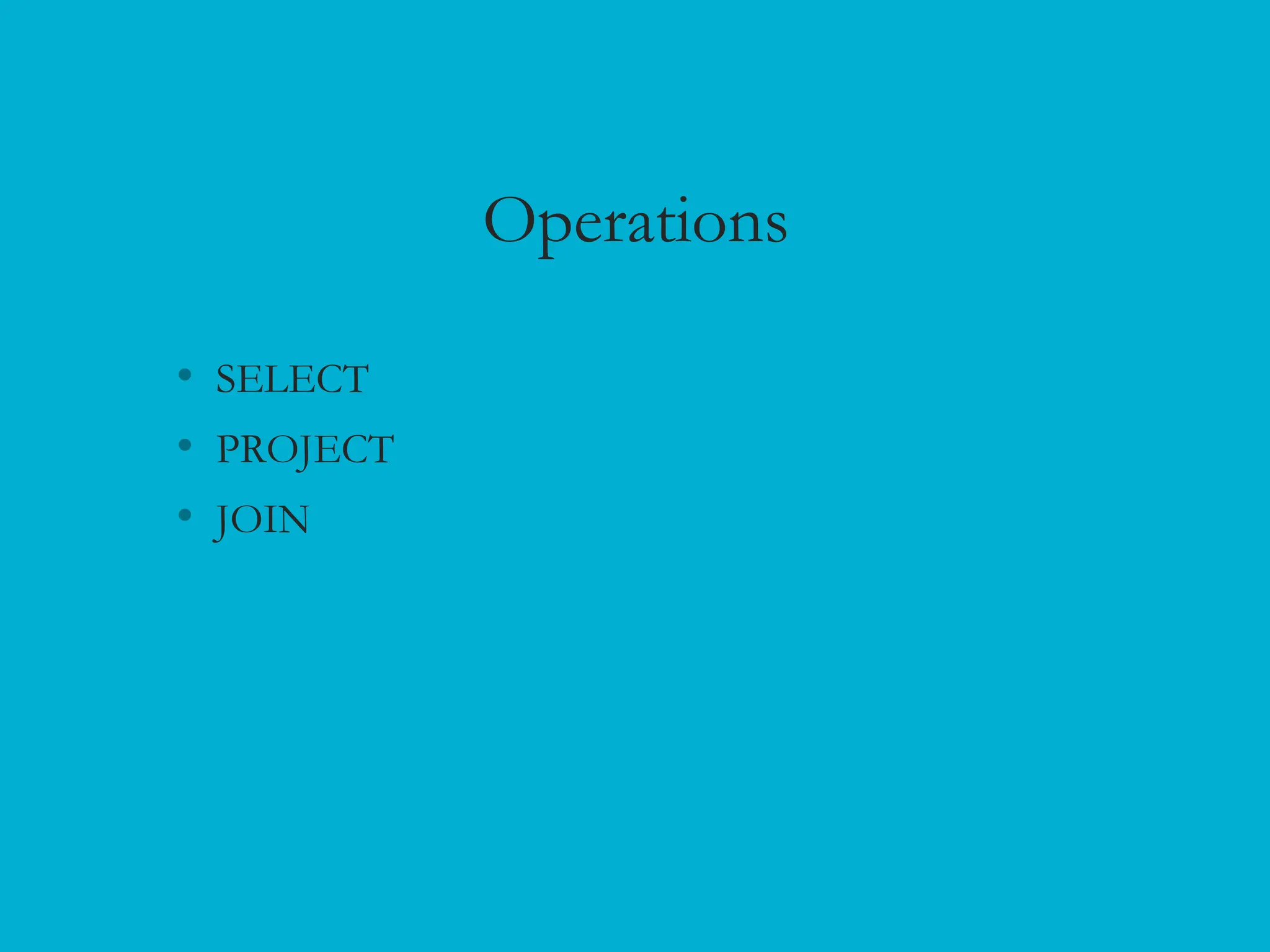 Relational Algebra Database Management System Ppt