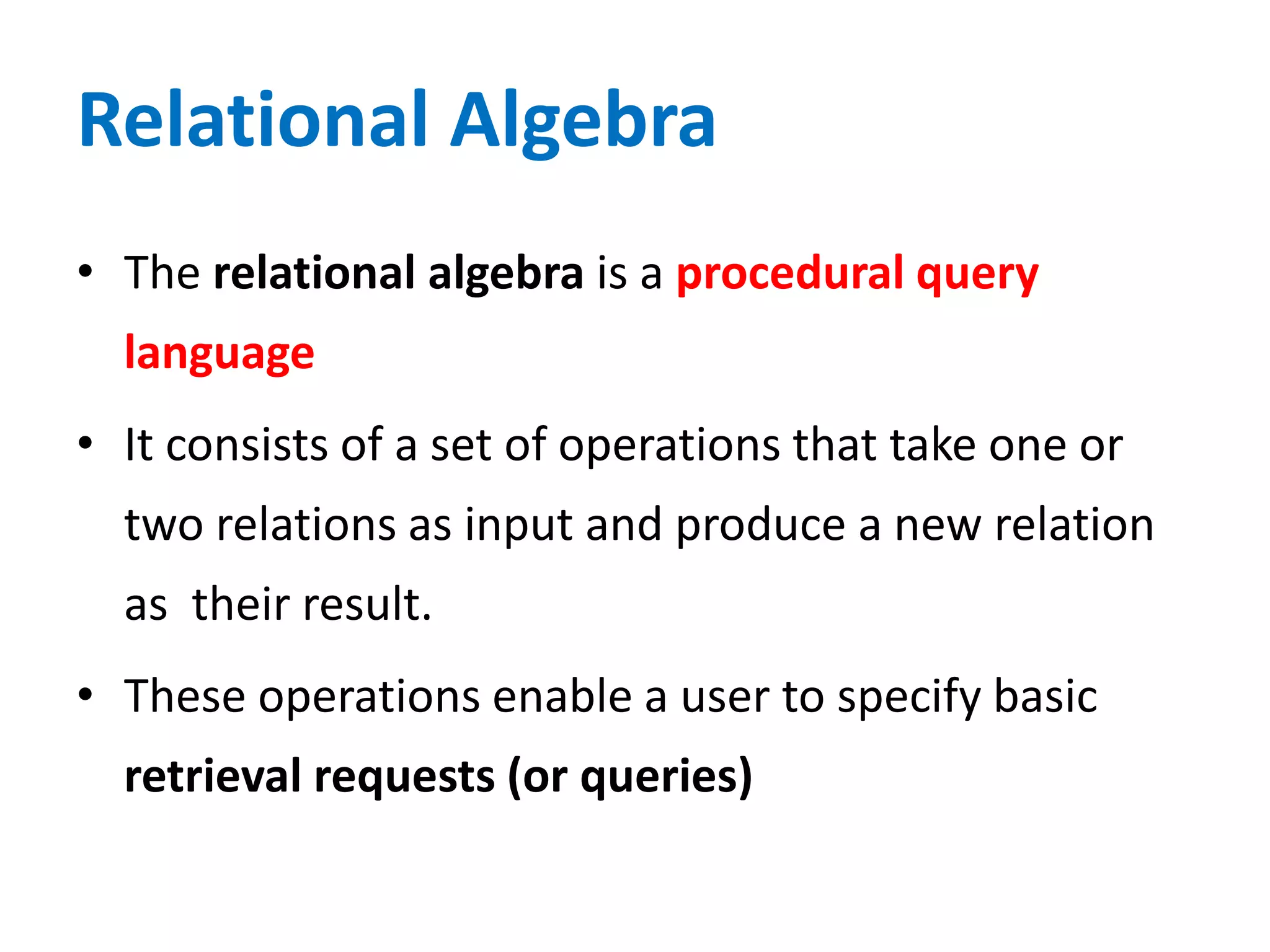 Relational algebra in dbms | PDF | Databases | Computer Software and ...