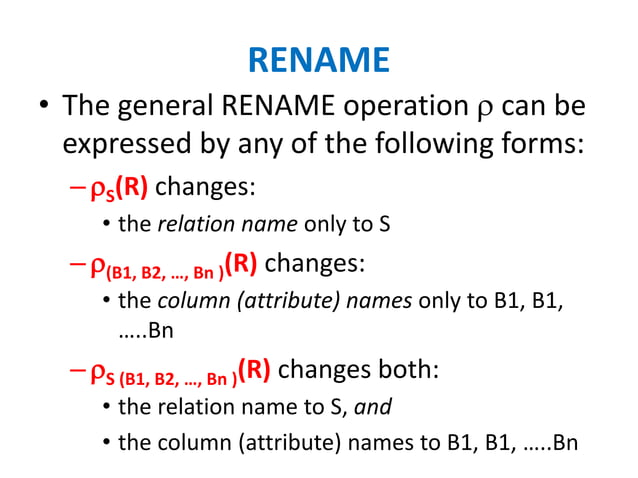 Relational algebra in dbms | PDF | Databases | Computer Software and ...