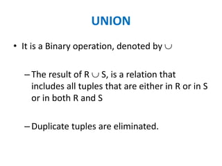 Relational algebra in dbms | PDF