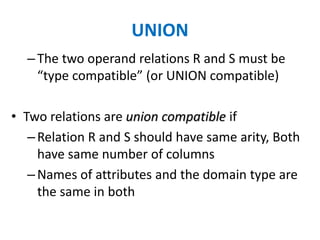 Relational algebra in dbms | PDF