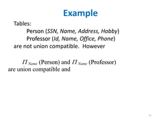 Relational algebra in dbms | PDF