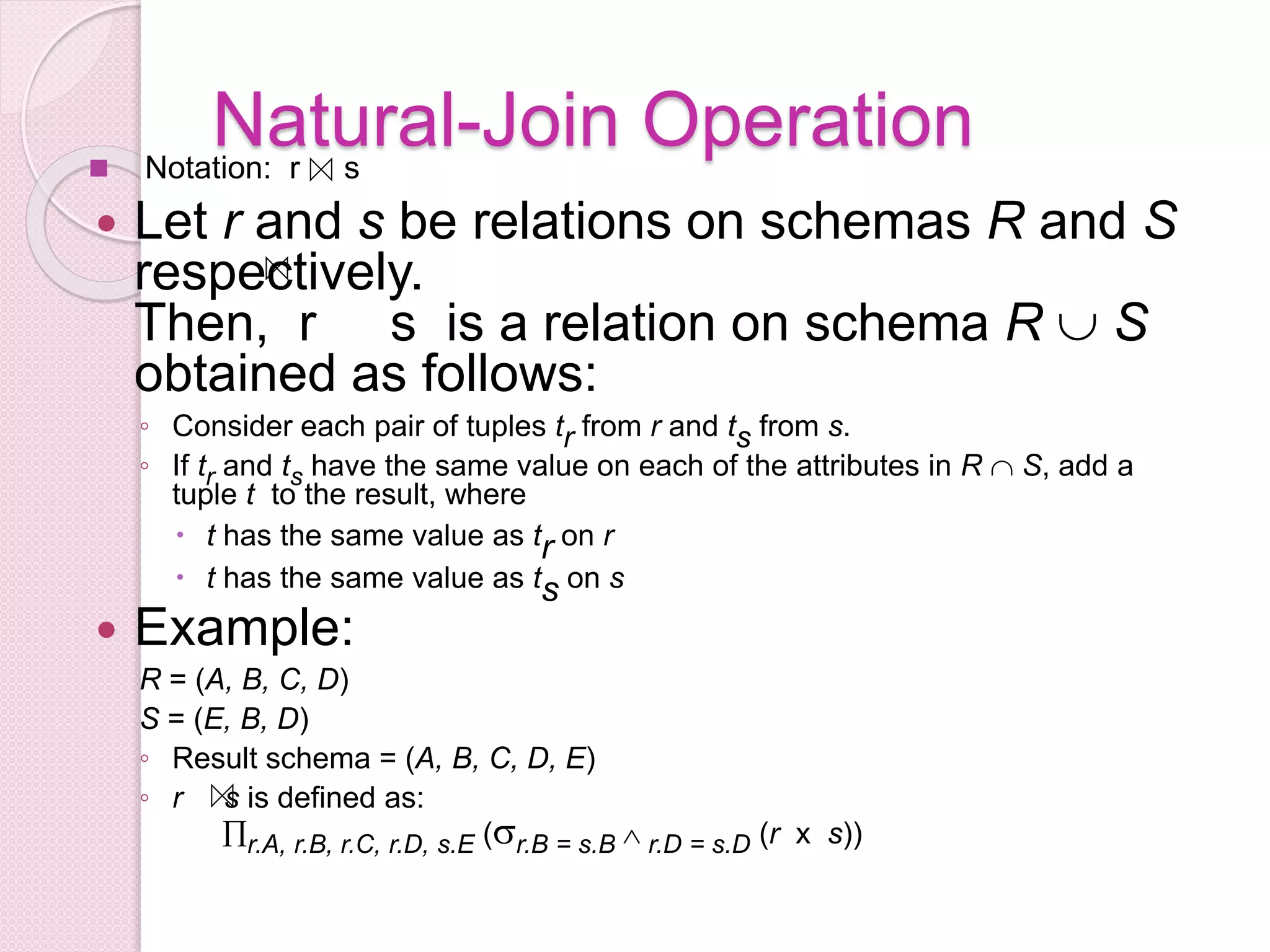 Relational algebra operations | PPT
