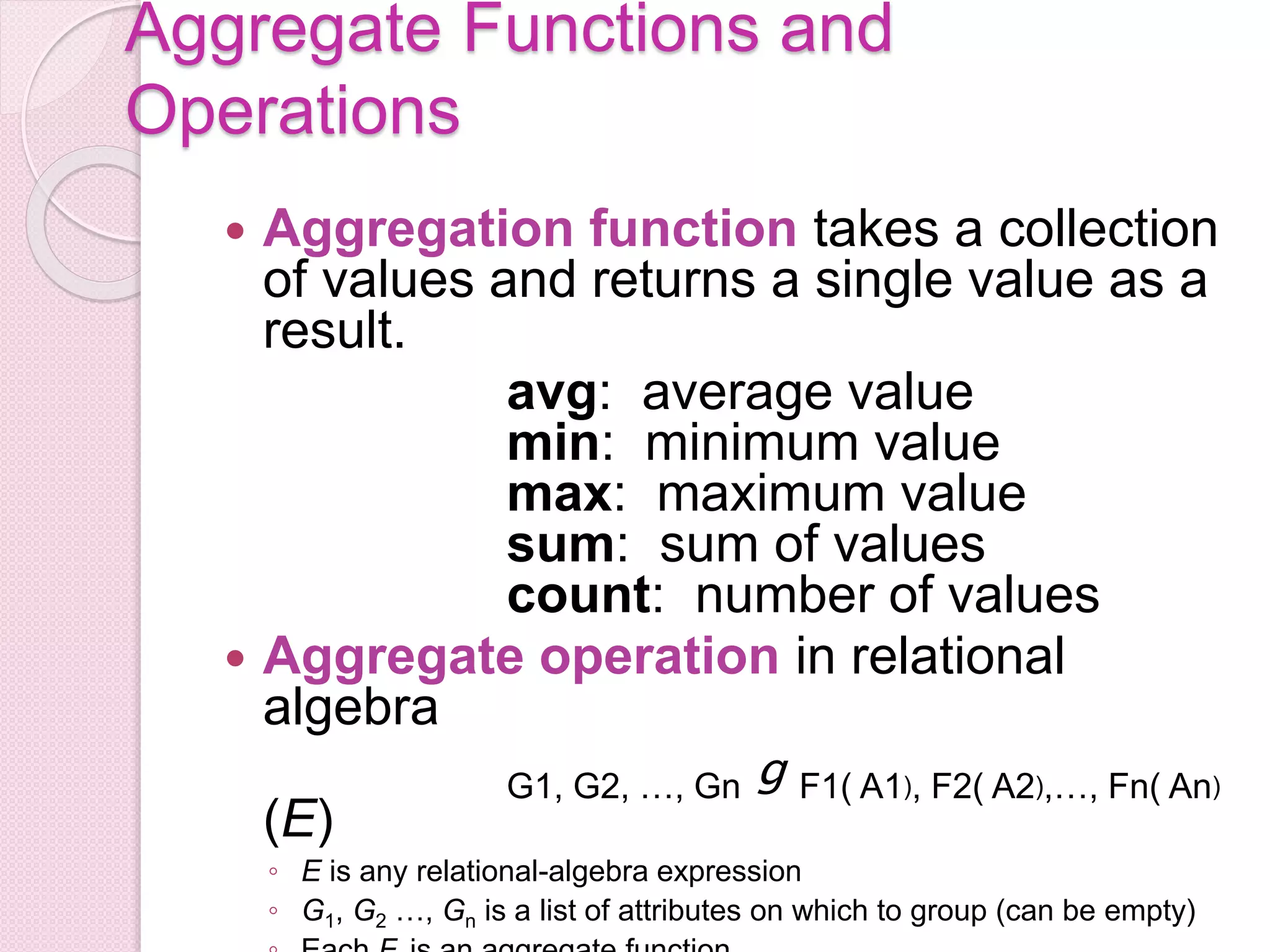 Relational algebra operations | PPT