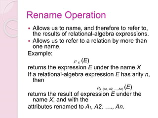 Relational algebra operations | PPT