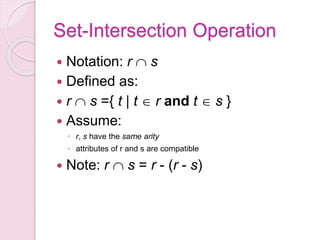 Relational algebra operations | PPT
