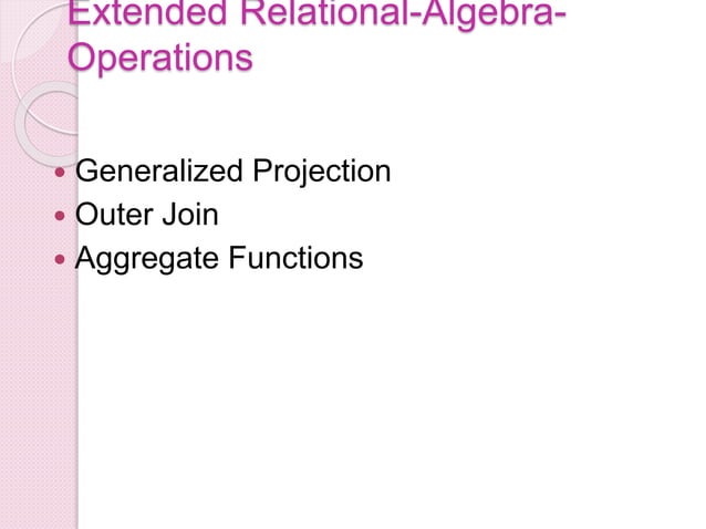 Relational algebra operations | PPT | Databases | Computer Software and Applications