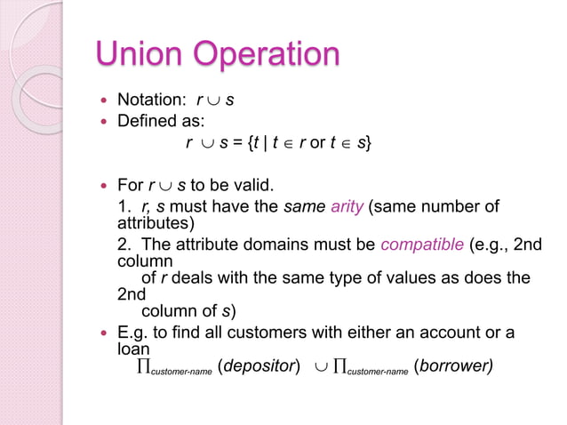 Relational algebra operations | PPT | Databases | Computer Software and ...