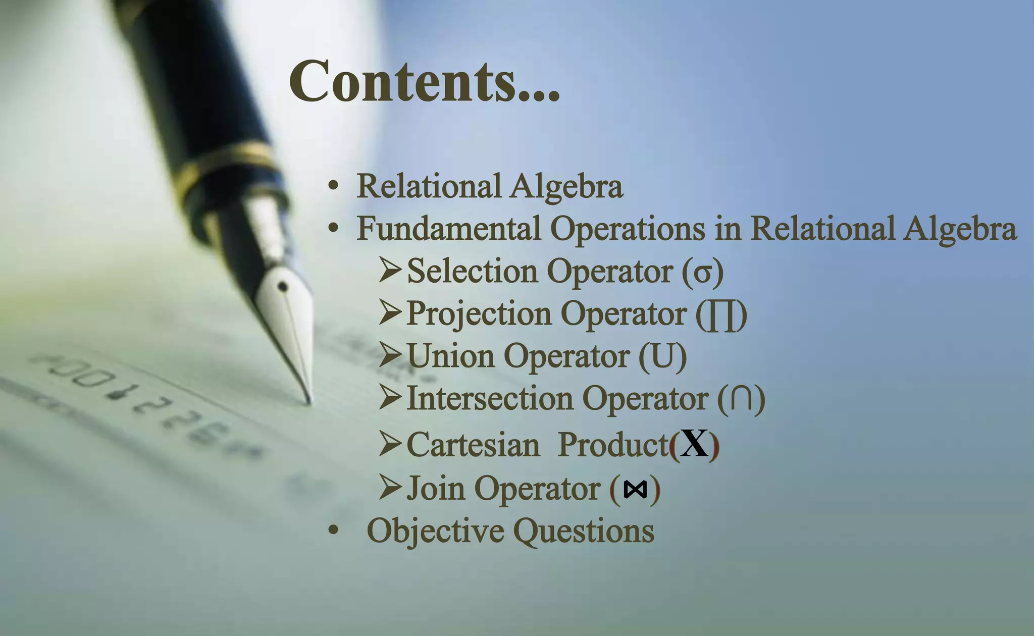 Relational algebra ppt | PPT Relational algebra ppt | PPT