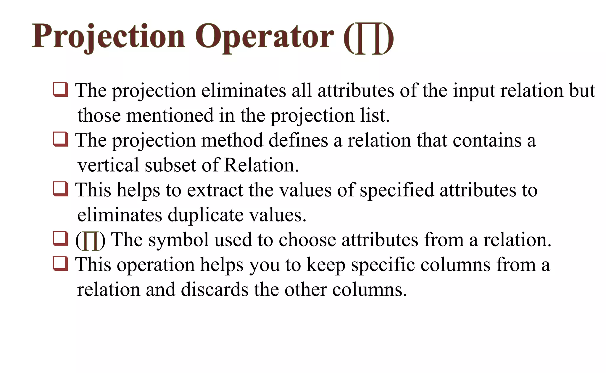 Relational algebra ppt | PPT Relational algebra ppt | PPT
