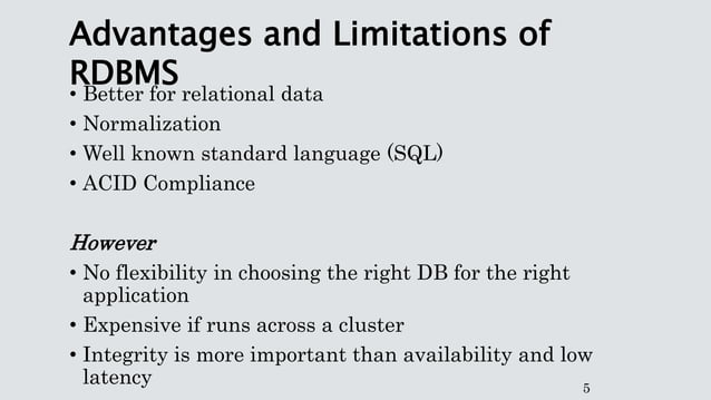 Relational and non relational database 7 | PPT