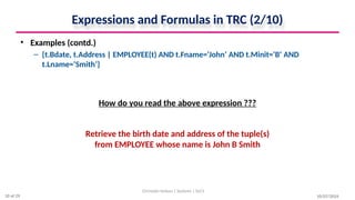 Relational Calculus in Database Management System | PPTX