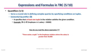 Relational Calculus in Database Management System | PPTX