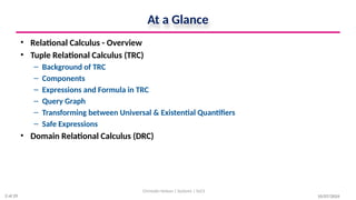 Relational Calculus in Database Management System | PPTX