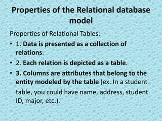 Relational database | PPTX | Databases | Computer Software and Applications