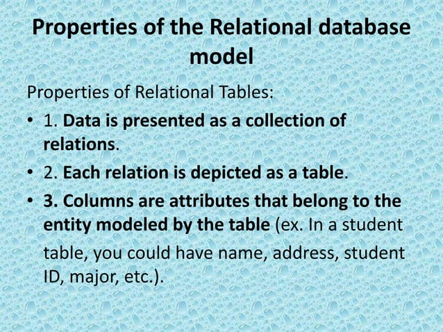 Relational database | PPT