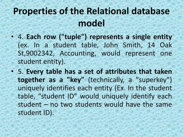 Relational database | PPT