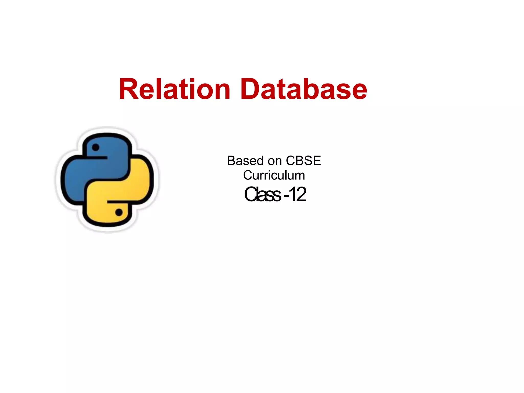 Relational Databasepptx Databases Computer Software And Applications