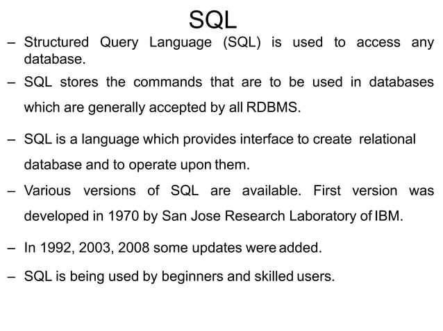 Relational Databasepptx Databases Computer Software And Applications