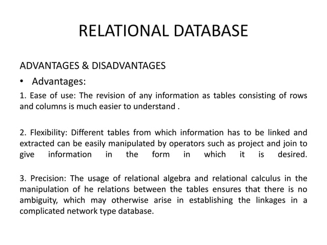 Relational Database Oracle Ppt