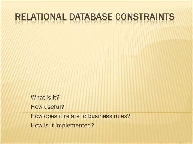Relational databe | PPT