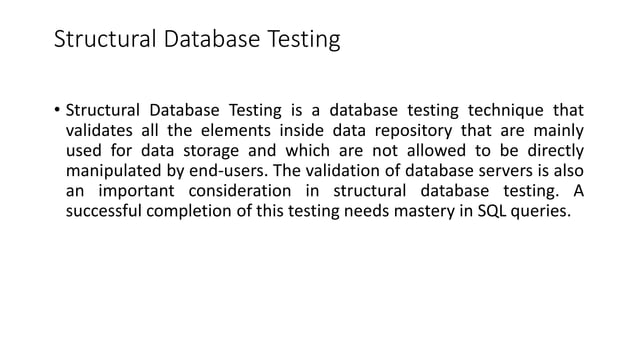Relational Database Data Validation And Testing Part 4 Scpptx